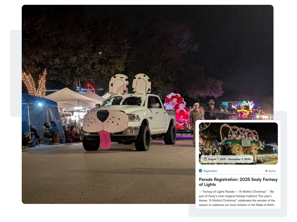 Sealy Parade Registration Spotlight | Community Registration Example ...