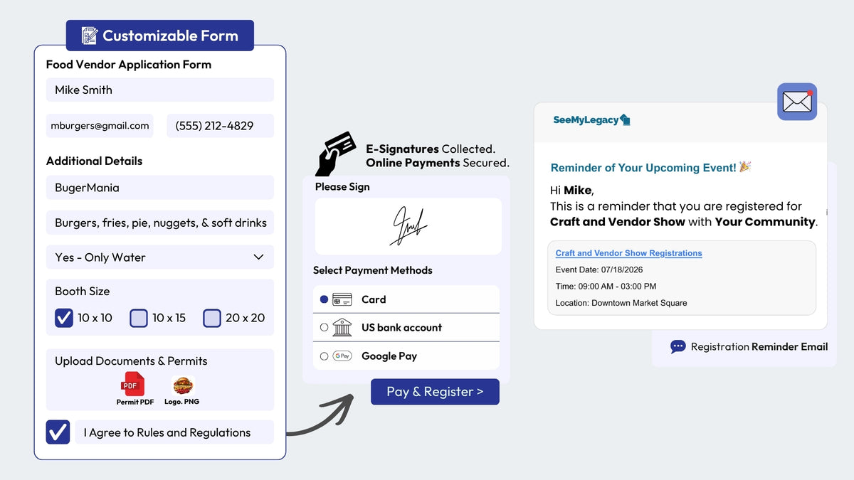 Online Registration Platform | SeeMyLegacy