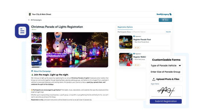 Online Registration Platform | SeeMyLegacy